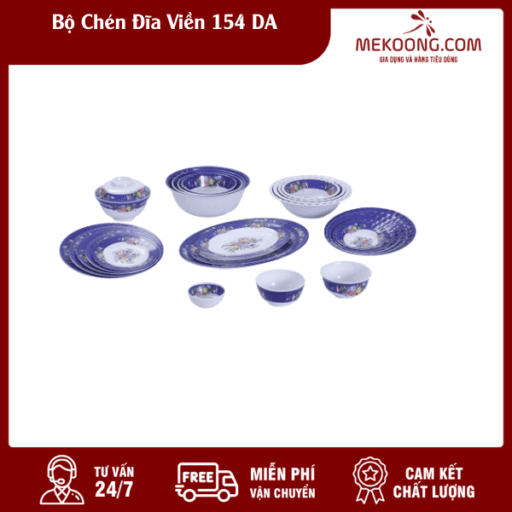 Bộ Chén Đĩa Viền 191 DA Melamine Fataco | Mekoong